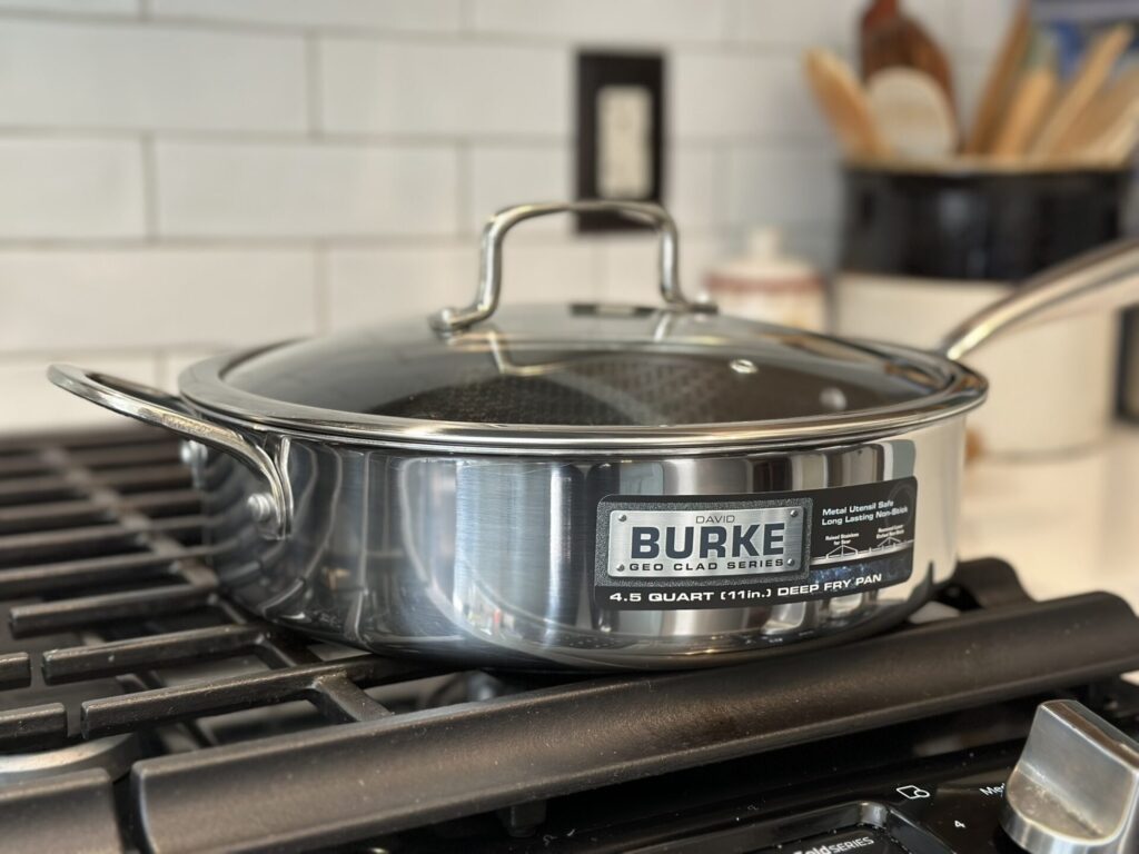 David Burke Geo Clad Series - 11-Inch Deep Fry Pan W/ Lid - Atlantic ...